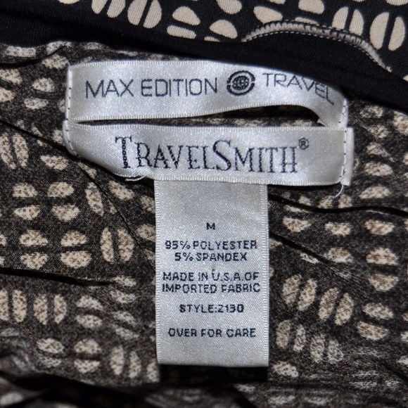 TravelSmith | Tops | Max Studio Travelsmith Geo Print Wrap Shirt E3 ...